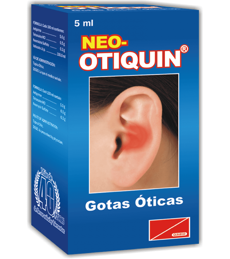 Neo-Otiquin gotas óticas frasco x 5 ml - Laboratorios Quimifar