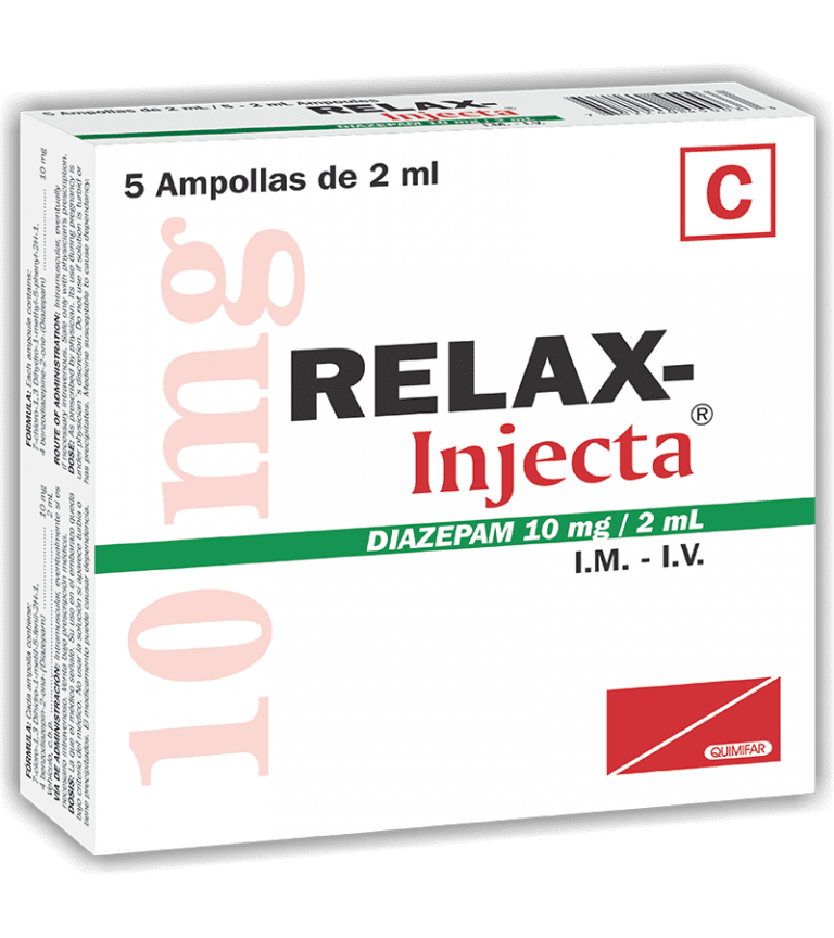 Relax-Injecta 10mg/2ml caja x 5 Ampollas Inyectables - Laboratorios ...