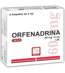 Orfenadrina I.M. caja x 5 ampollas inyectables - Laboratorios Quimifar